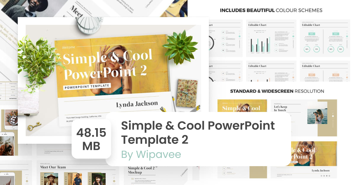 Simple & Cool PowerPoint Template – MasterBundles