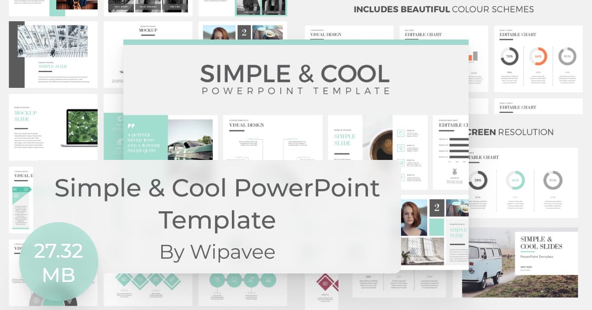 Simple & Cool PowerPoint Template – MasterBundles