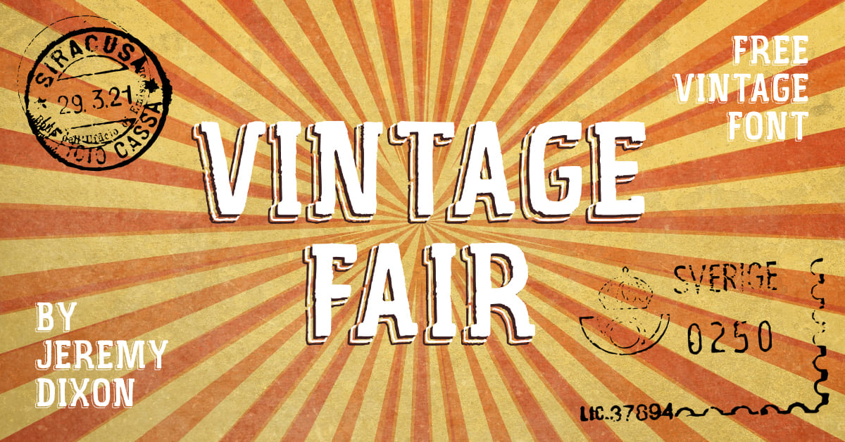 Vintage Fair - Free Vintage Font – MasterBundles