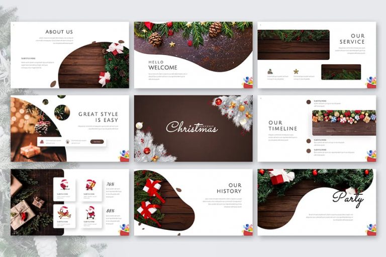 Holy Joly Christmas Powerpoint Template | Master Bundles