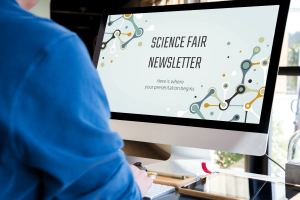Free Science Fair Newsletter Powerpoint Template | Master Bundles