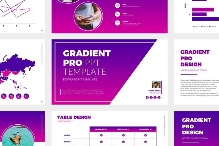 Gradient Pro PowerPoint Template – MasterBundles
