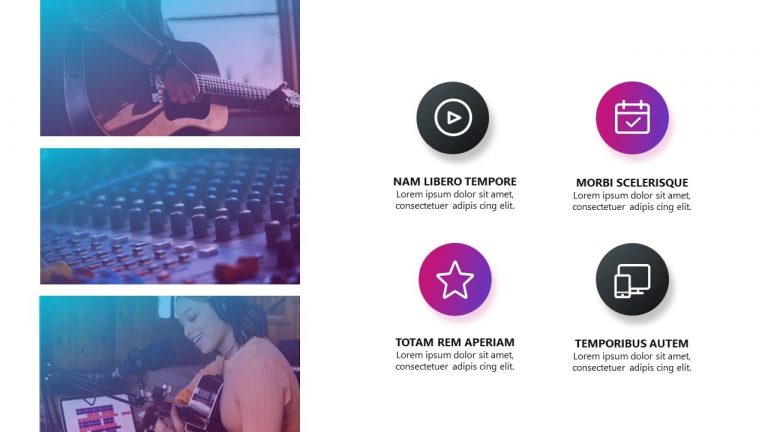 50 Slides Colorful Music Presentation Template 2022: Powerpoint, Google ...