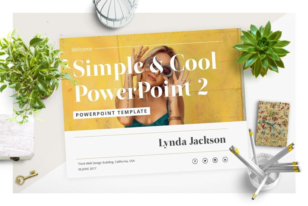 Simple & Cool PowerPoint Template | Master Bundles
