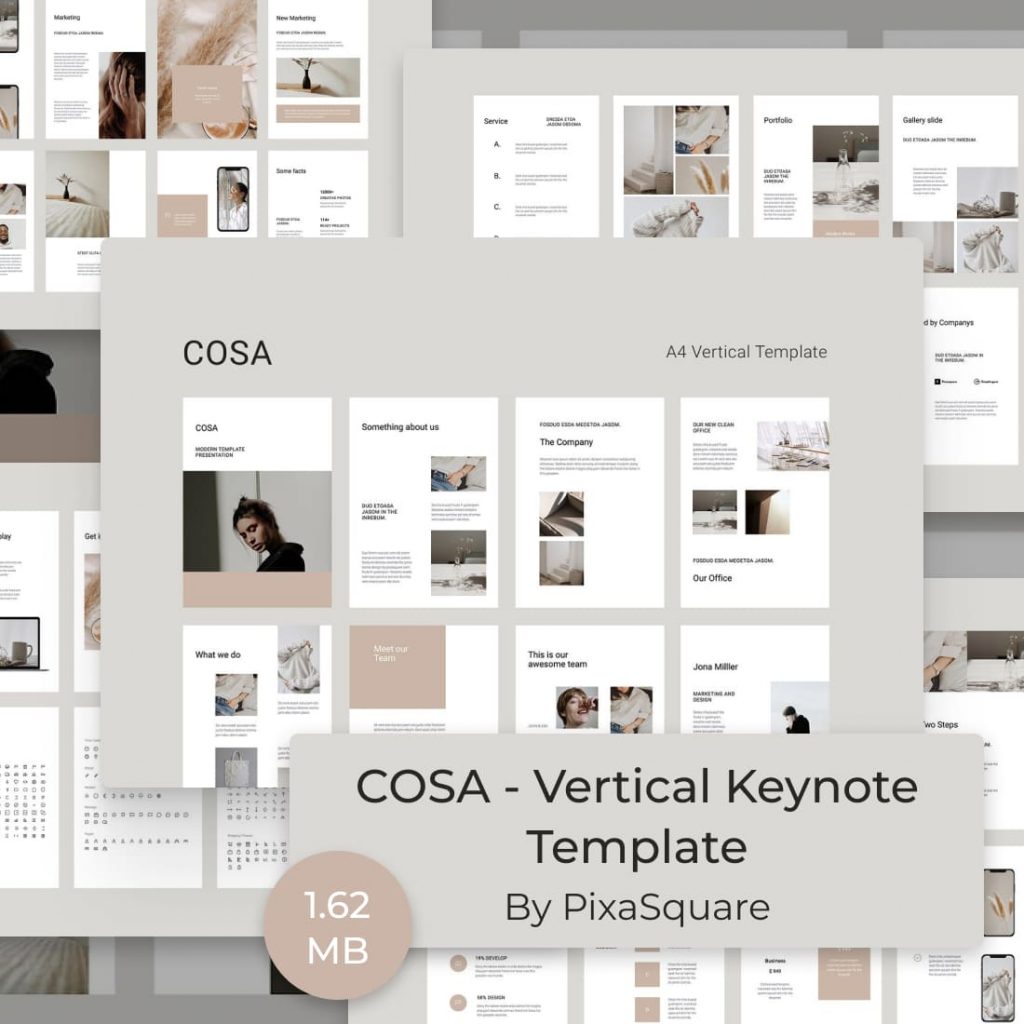 COSA - Vertical Keynote Template – MasterBundles