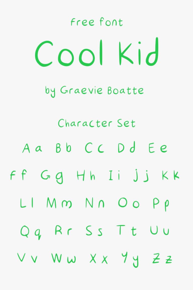 Cool Kid Free Font | Master Bundles