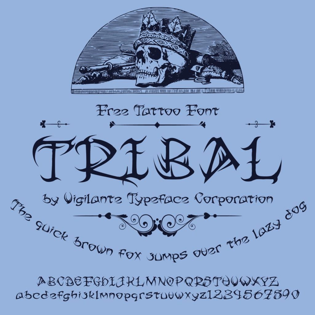 Free Tribal Tattoo Font – MasterBundles