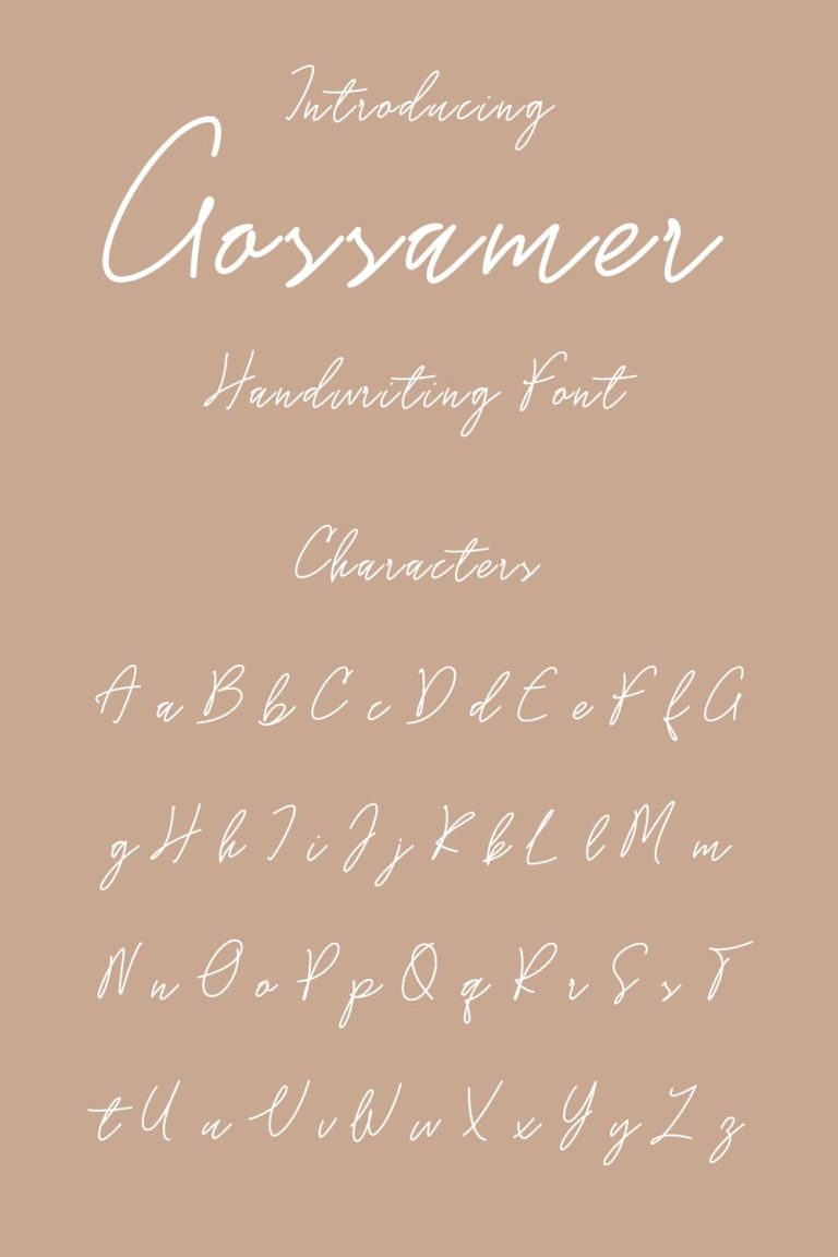 Gossamer Cursive Handwriting Font | Master Bundles