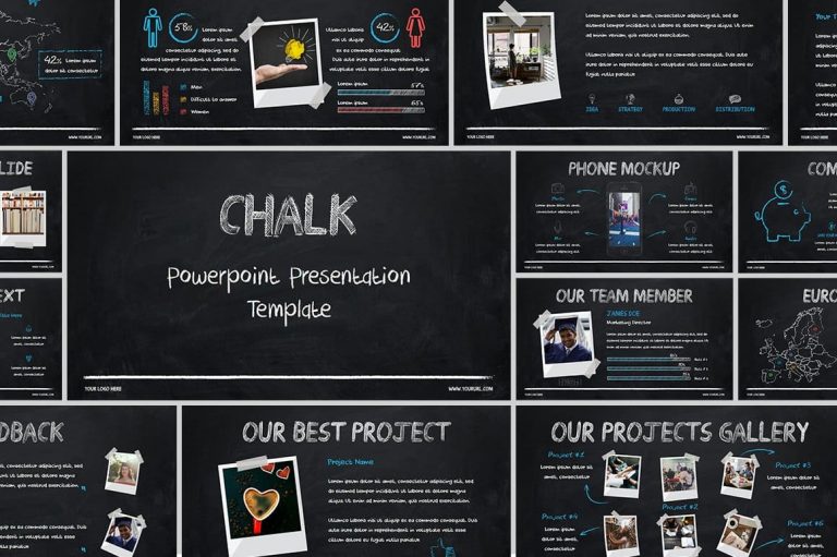 Chalk - Chalkboard Powerpoint Templates – MasterBundles