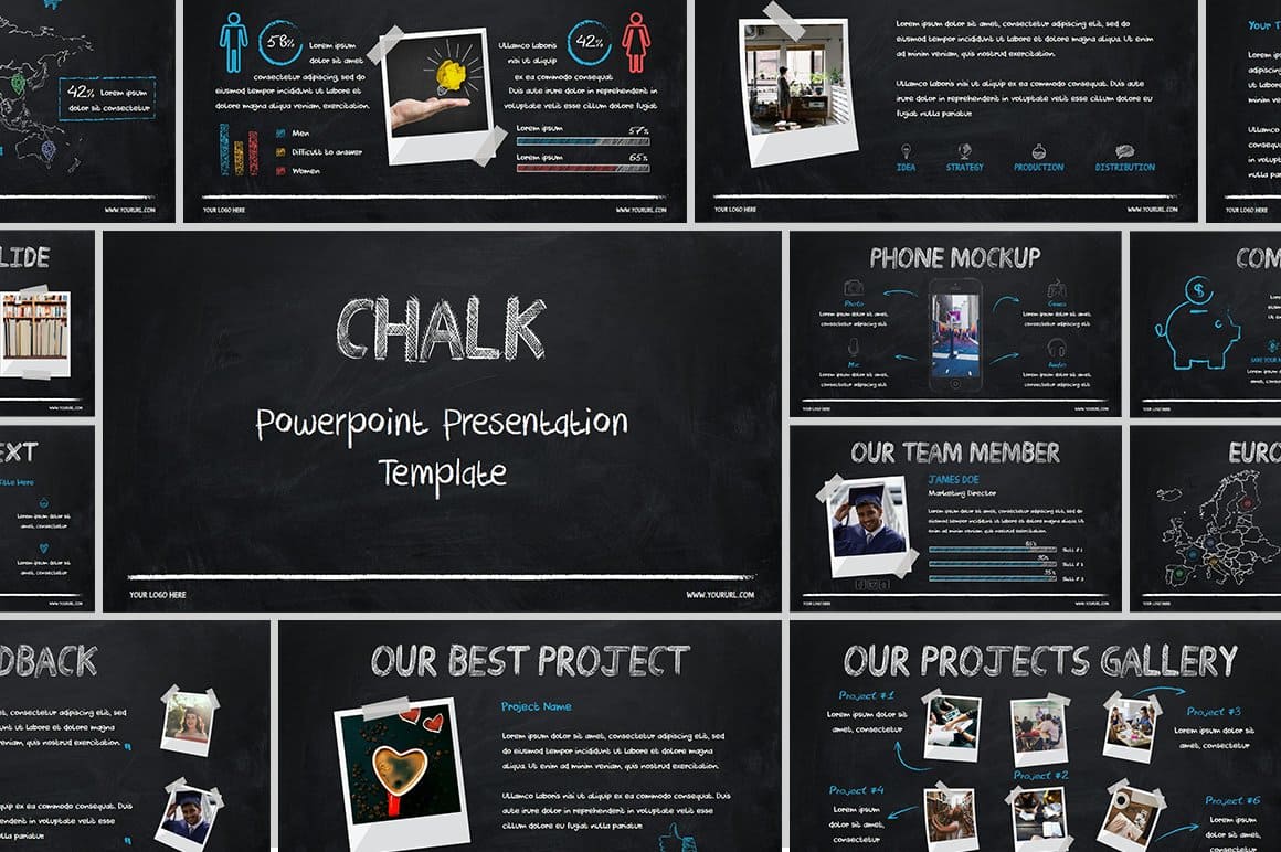 Chalk - Chalkboard Powerpoint Templates – MasterBundles