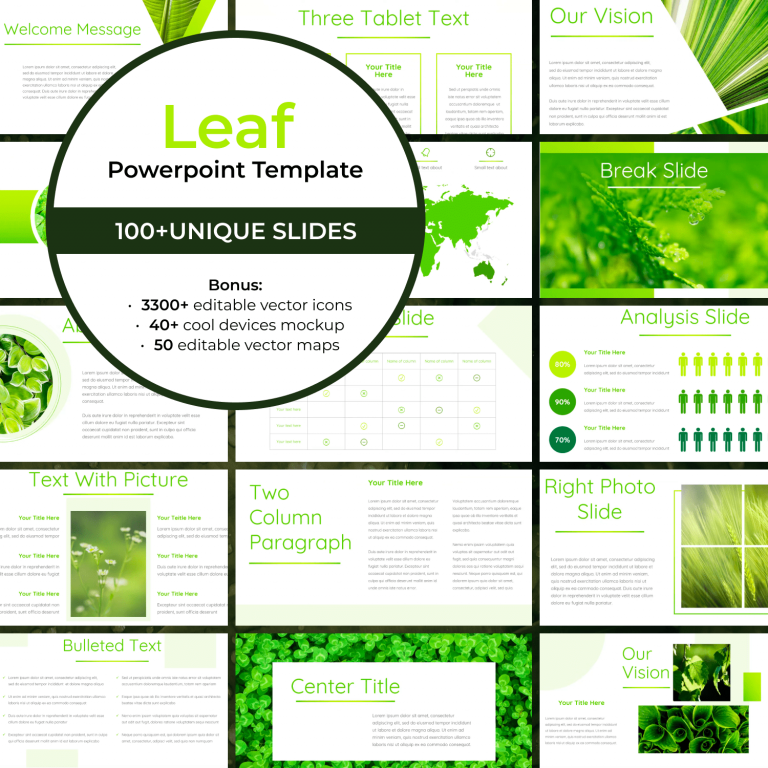 Leaf - Powerpoint Template – MasterBundles