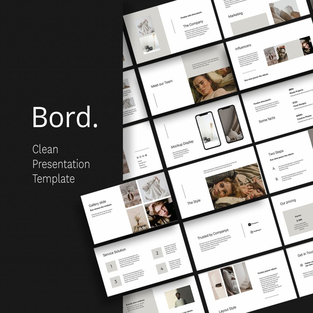 BORD - Neutral Powerpoint Template – MasterBundles