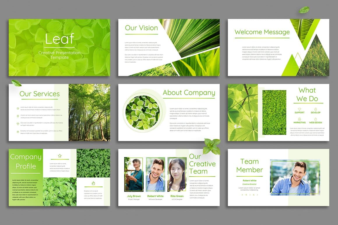Leaf - Powerpoint Template – MasterBundles