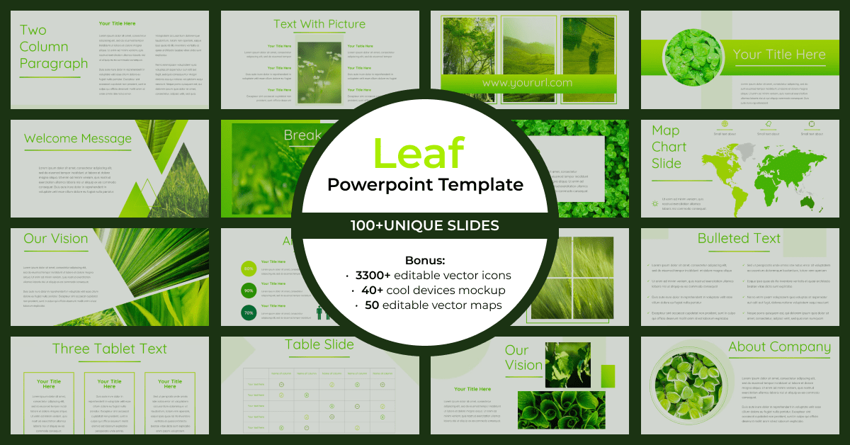 Leaf - Powerpoint Template – MasterBundles