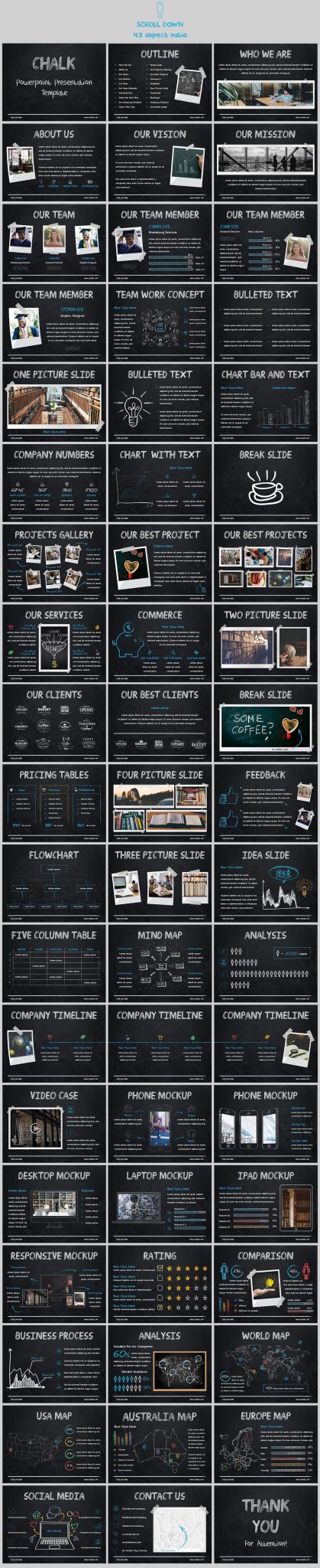 Chalk - Chalkboard Powerpoint Templates – MasterBundles