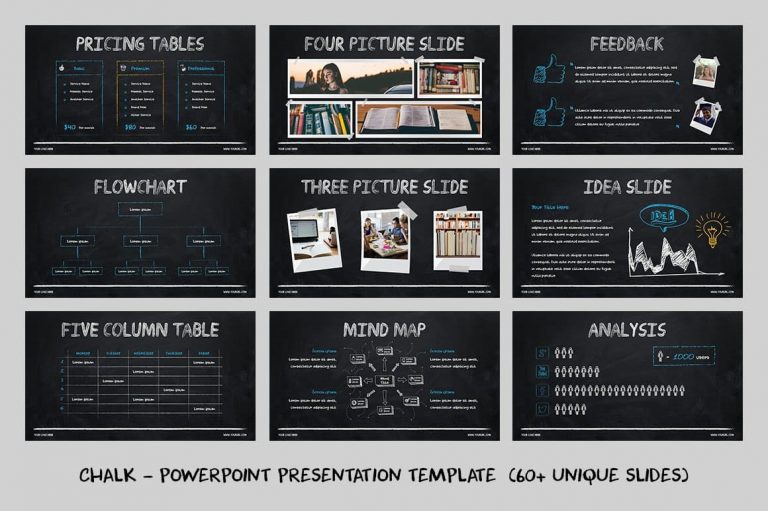 Chalk - Chalkboard Powerpoint Templates – MasterBundles