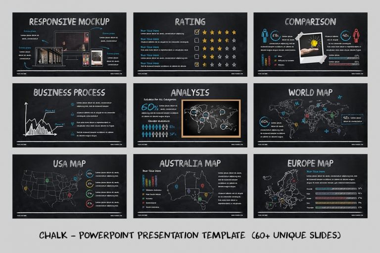 Chalk - Chalkboard Powerpoint Templates – MasterBundles