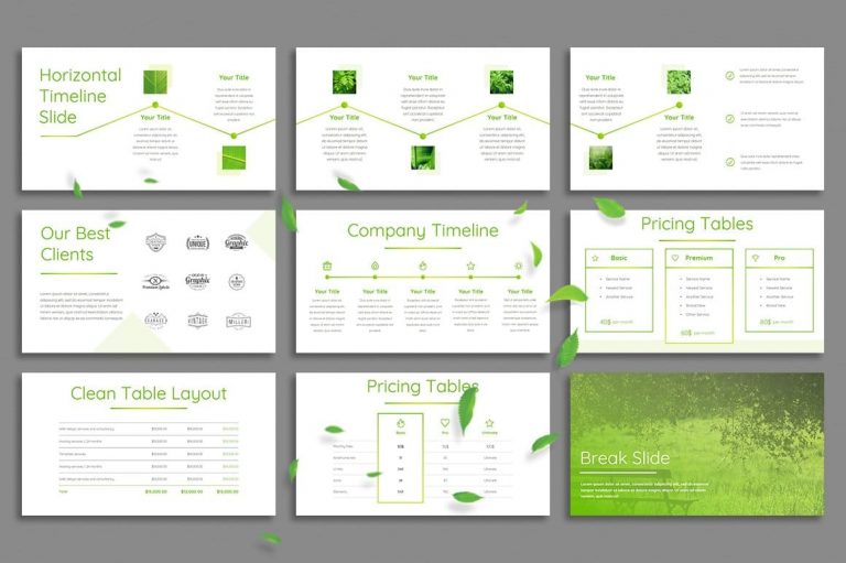 Leaf - Powerpoint Template – MasterBundles