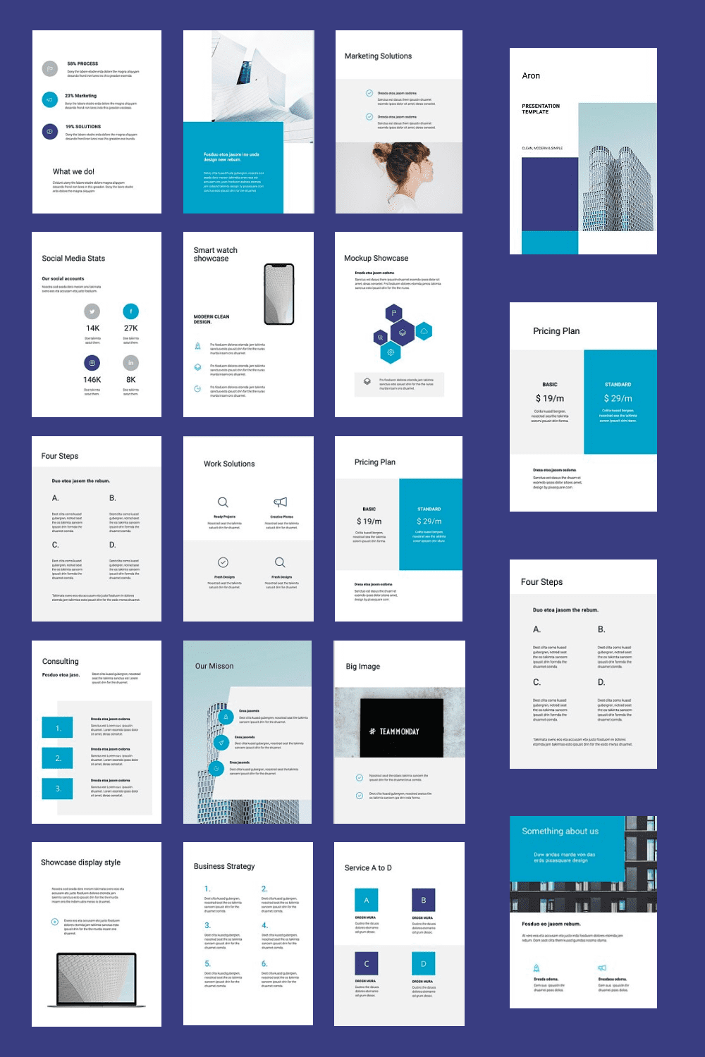 ARON Vertical Powerpoint Template – MasterBundles