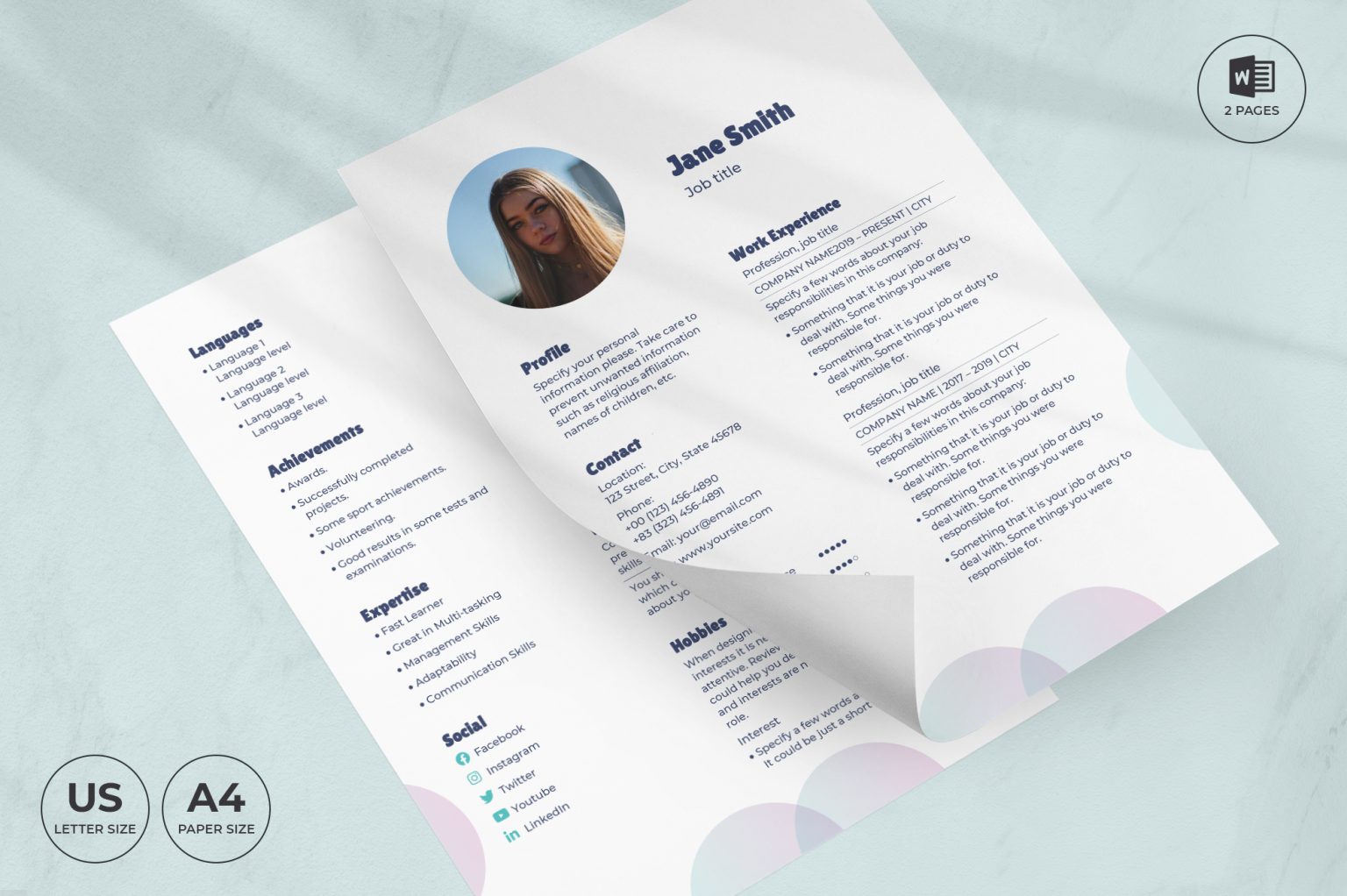Laundry Resume Template CV – MasterBundles