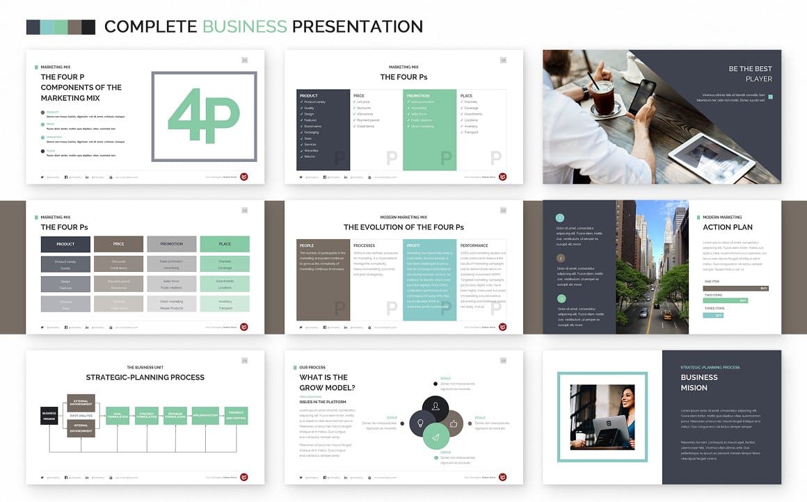 Complete Business Powerpoint Presentation Templates | Master Bundles