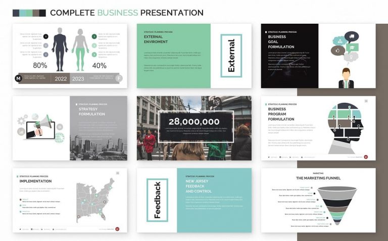 Complete Business Powerpoint Presentation Templates | Master Bundles