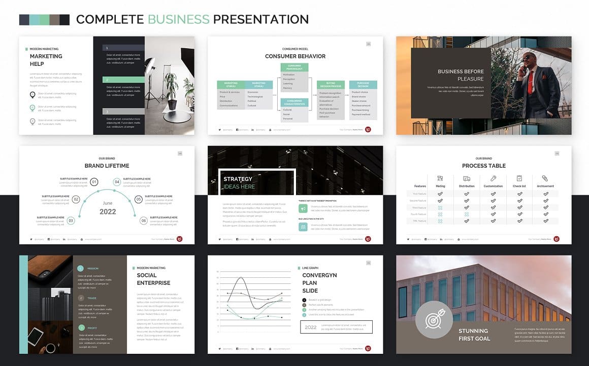 Complete Business Powerpoint Presentation Templates | Master Bundles