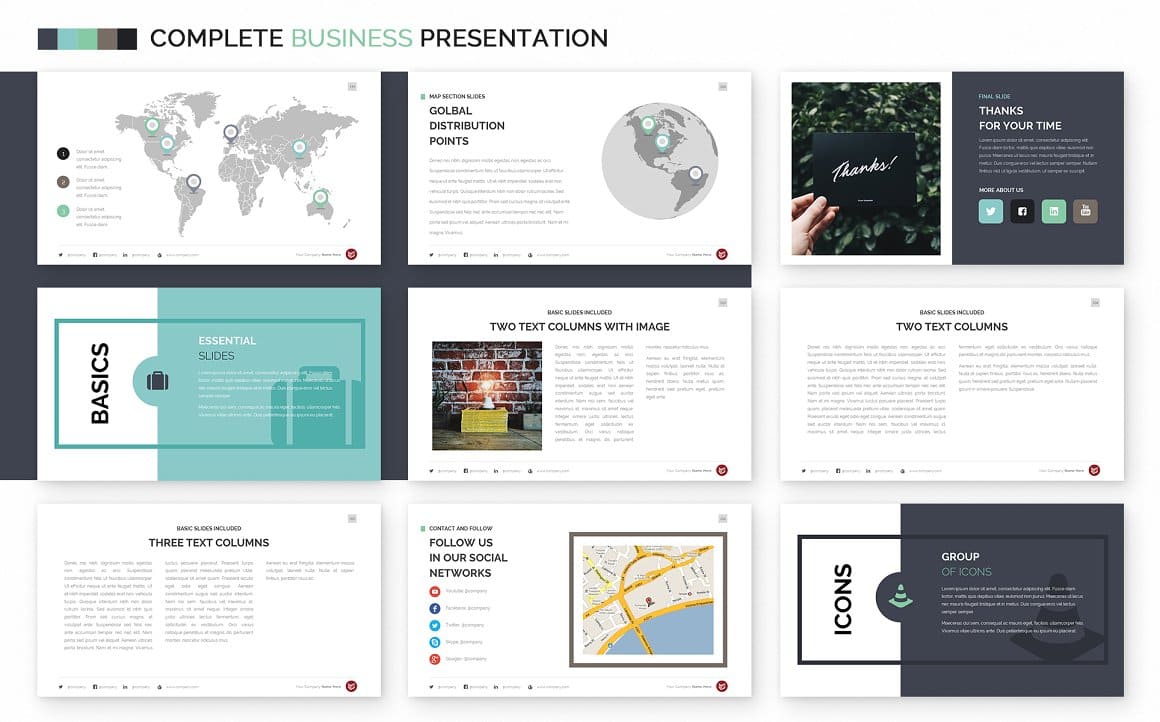 Complete Business Powerpoint Presentation Templates | Master Bundles
