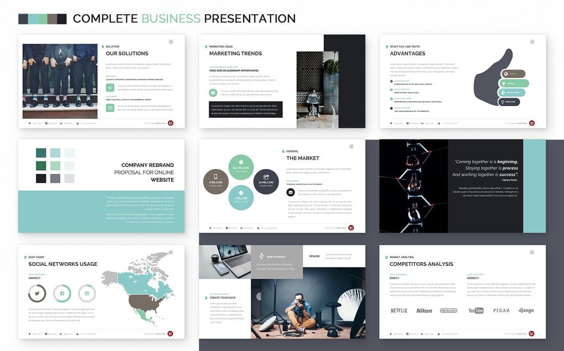 Complete Business Powerpoint Presentation Templates | Master Bundles