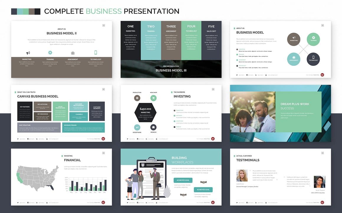 Complete Business Powerpoint Presentation Templates | Master Bundles