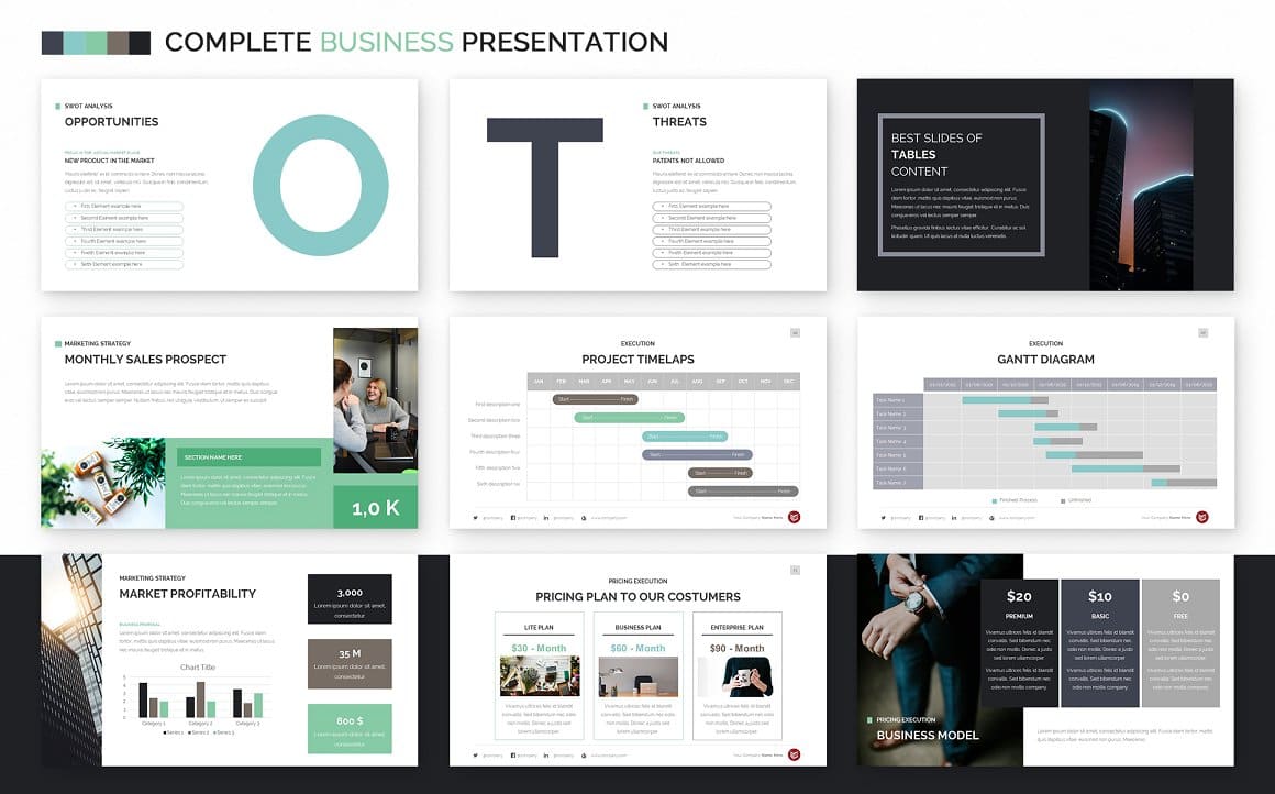 Complete Business Powerpoint Presentation Templates | Master Bundles