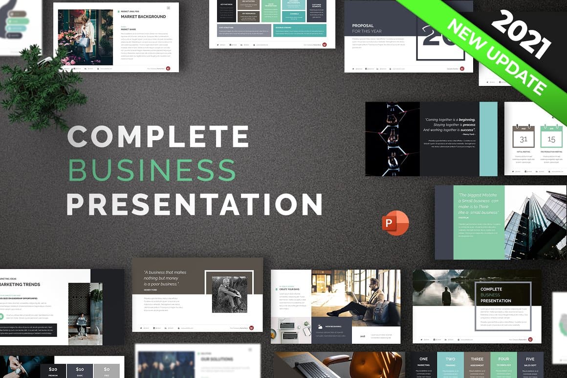 Complete Business Powerpoint Presentation Templates | Master Bundles