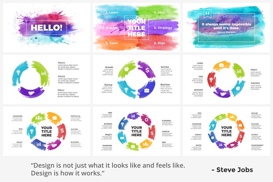 Watercolor Infographic Templates – MasterBundles