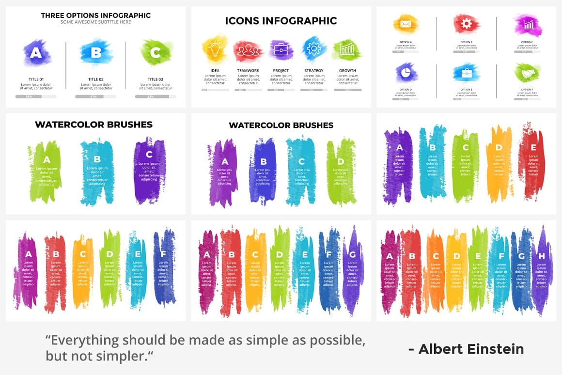 Watercolor Infographic Templates – MasterBundles
