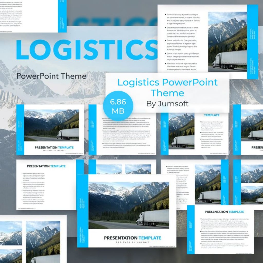Logistics PowerPoint Theme – MasterBundles