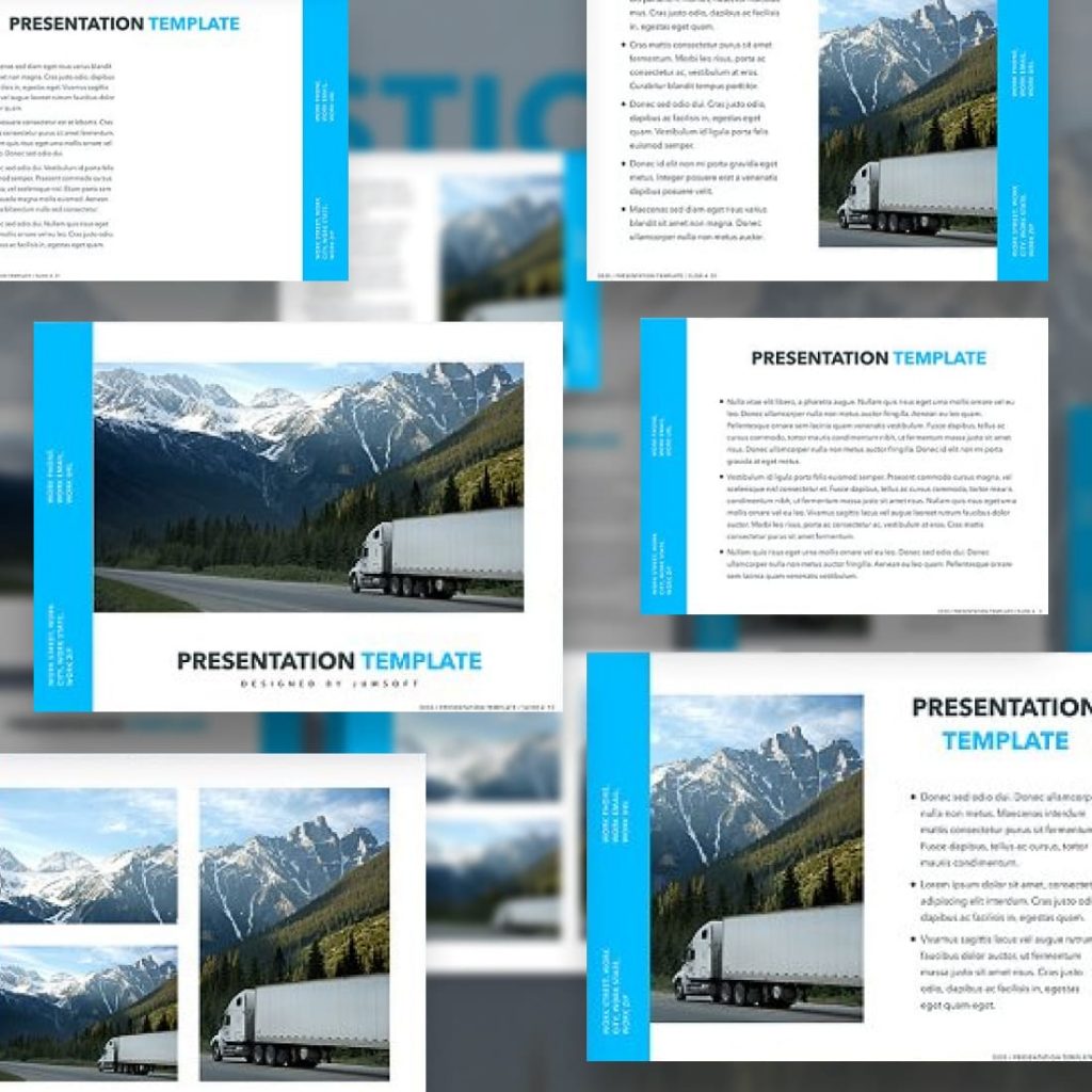 Logistics PowerPoint Theme – MasterBundles