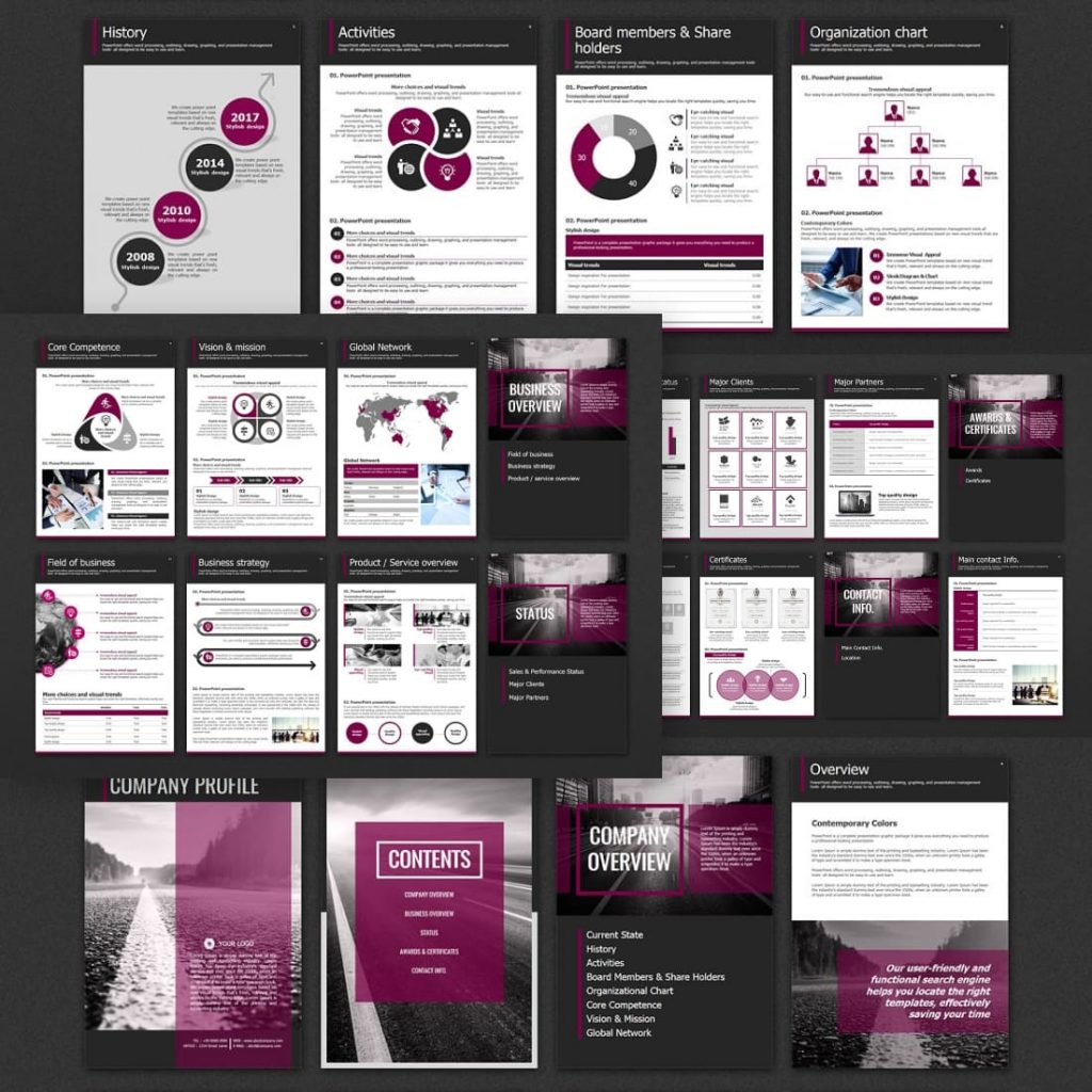 Road PowerPoint Template Vertical – MasterBundles