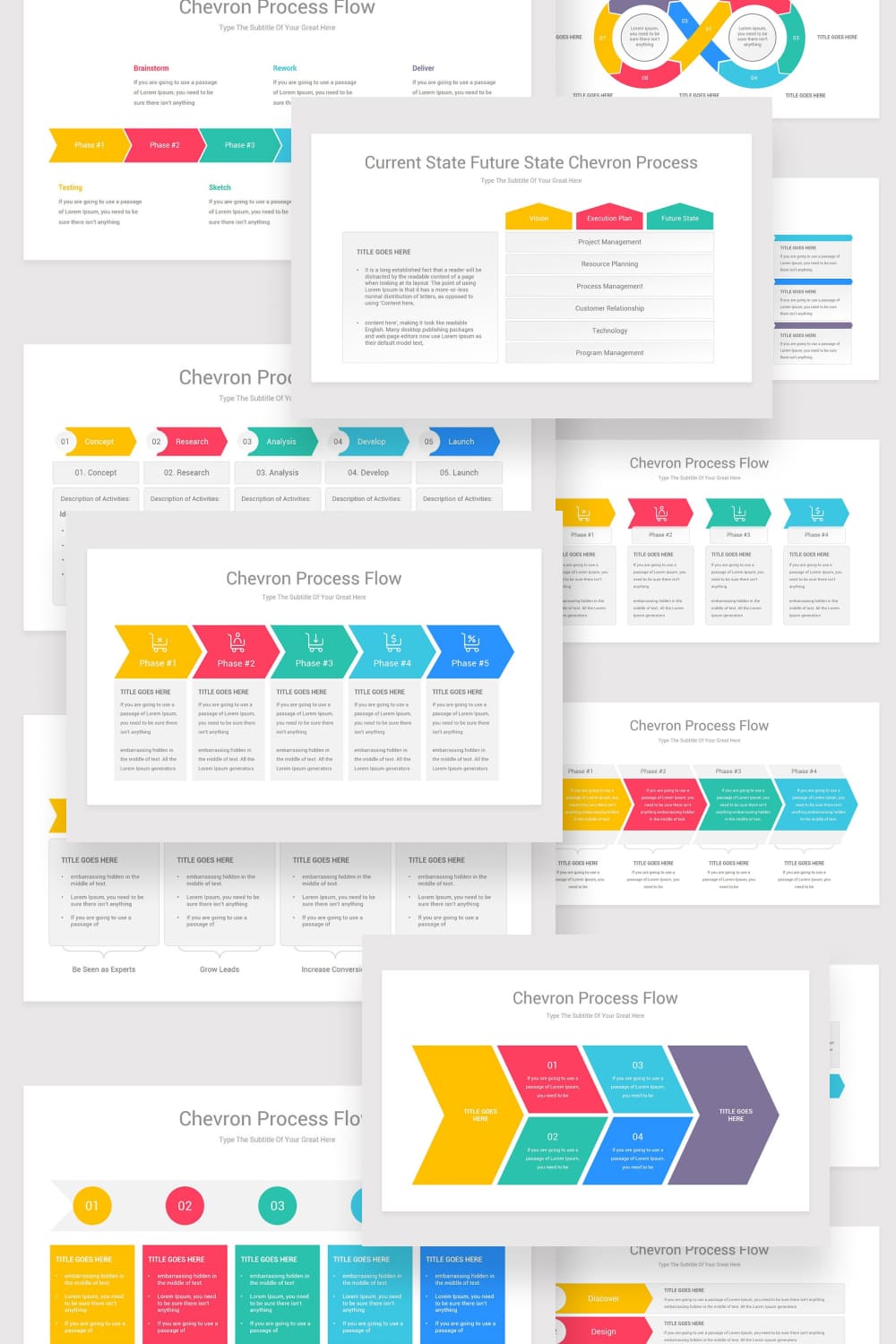 Chevron Process Flow PowerPoint – MasterBundles