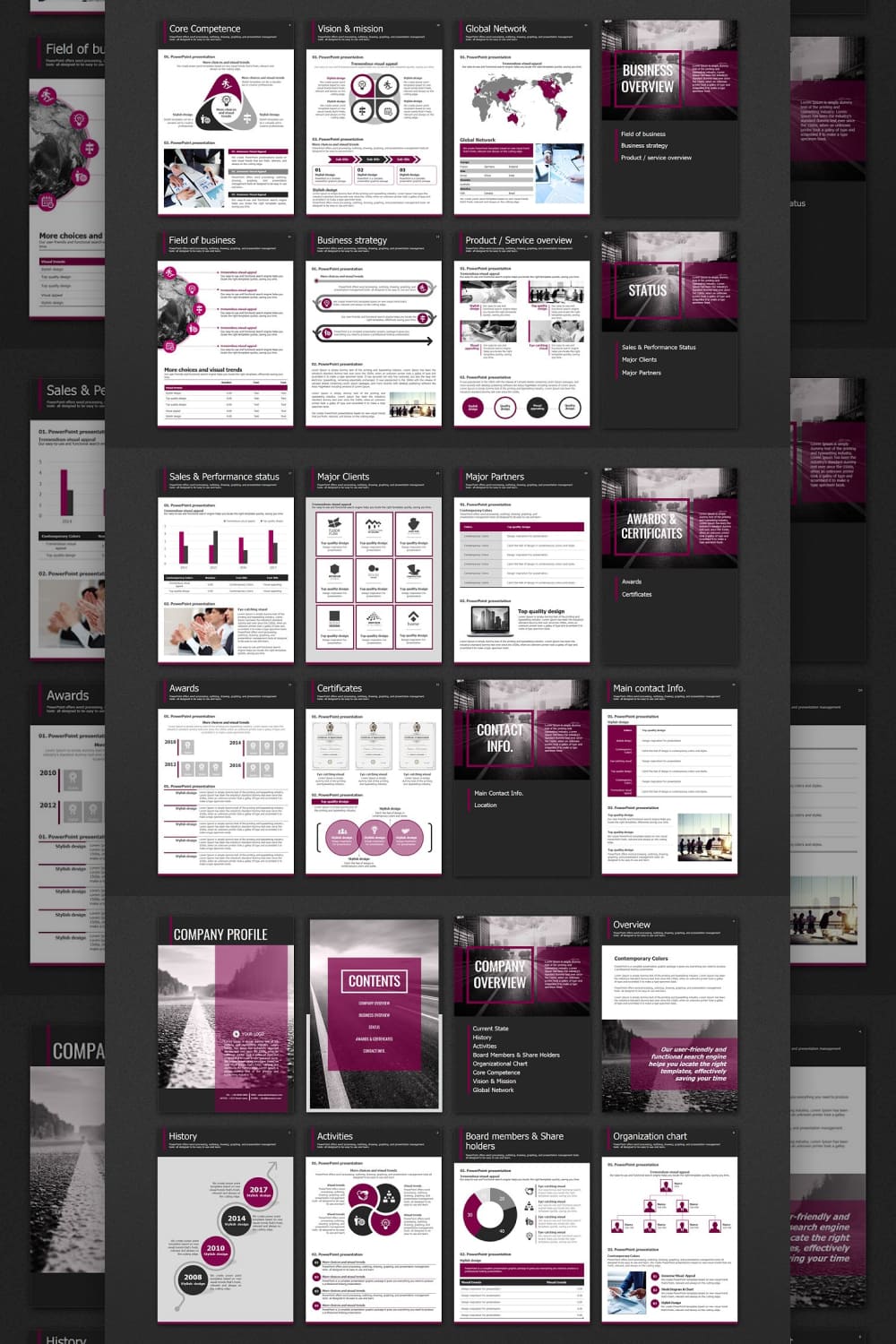 Road PowerPoint Template Vertical – MasterBundles