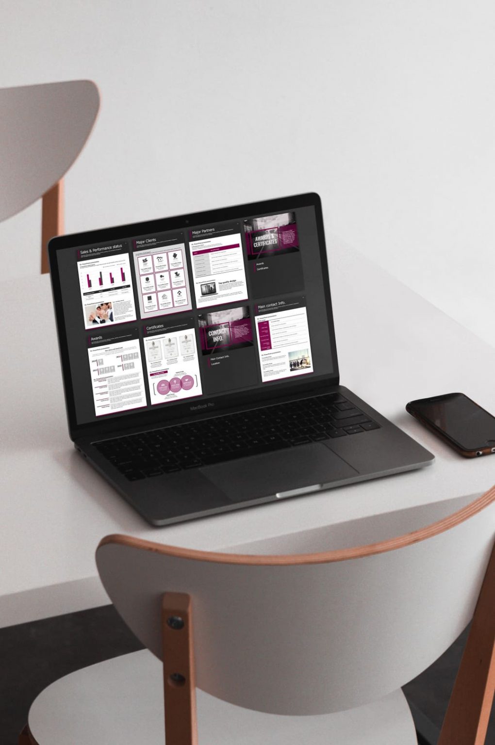 Road PowerPoint Template Vertical – MasterBundles