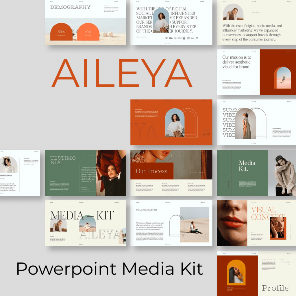AILEYA - Powerpoint Media Kit – MasterBundles