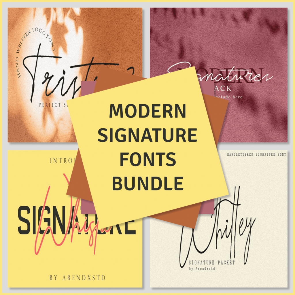 Modern Signature Fonts Bundle - 15 Items - $10 – MasterBundles
