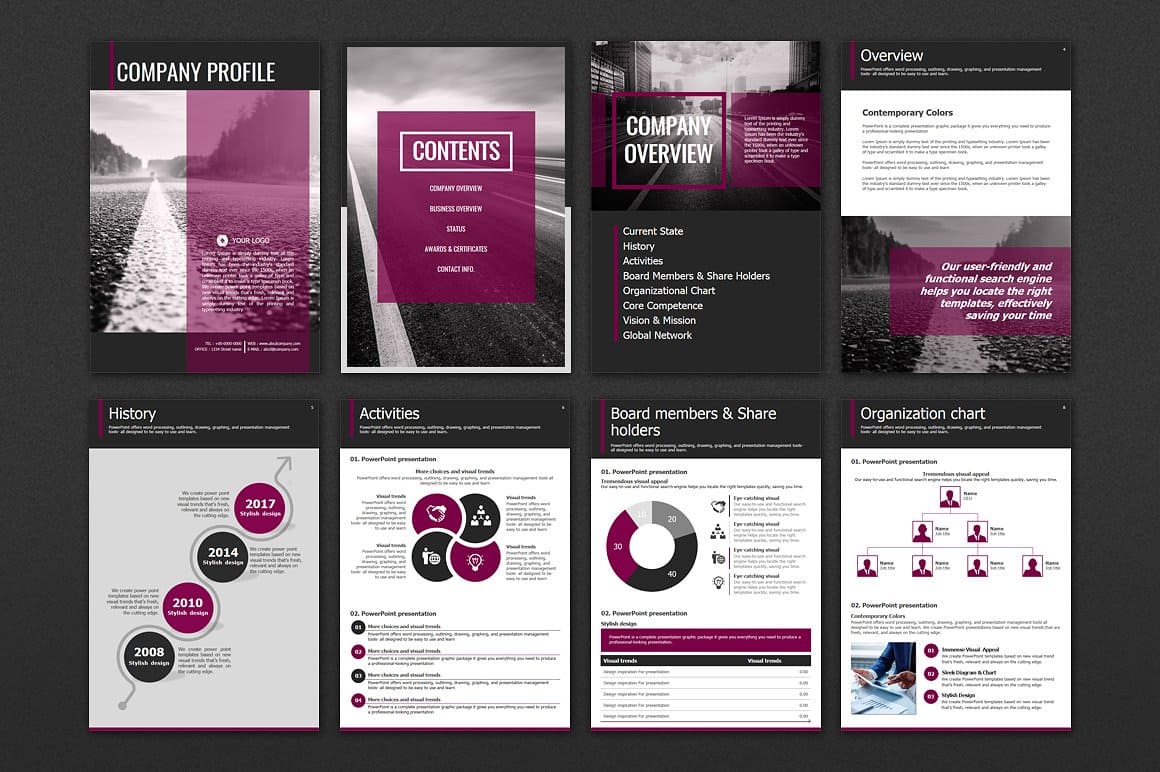 Road PowerPoint Template Vertical – MasterBundles