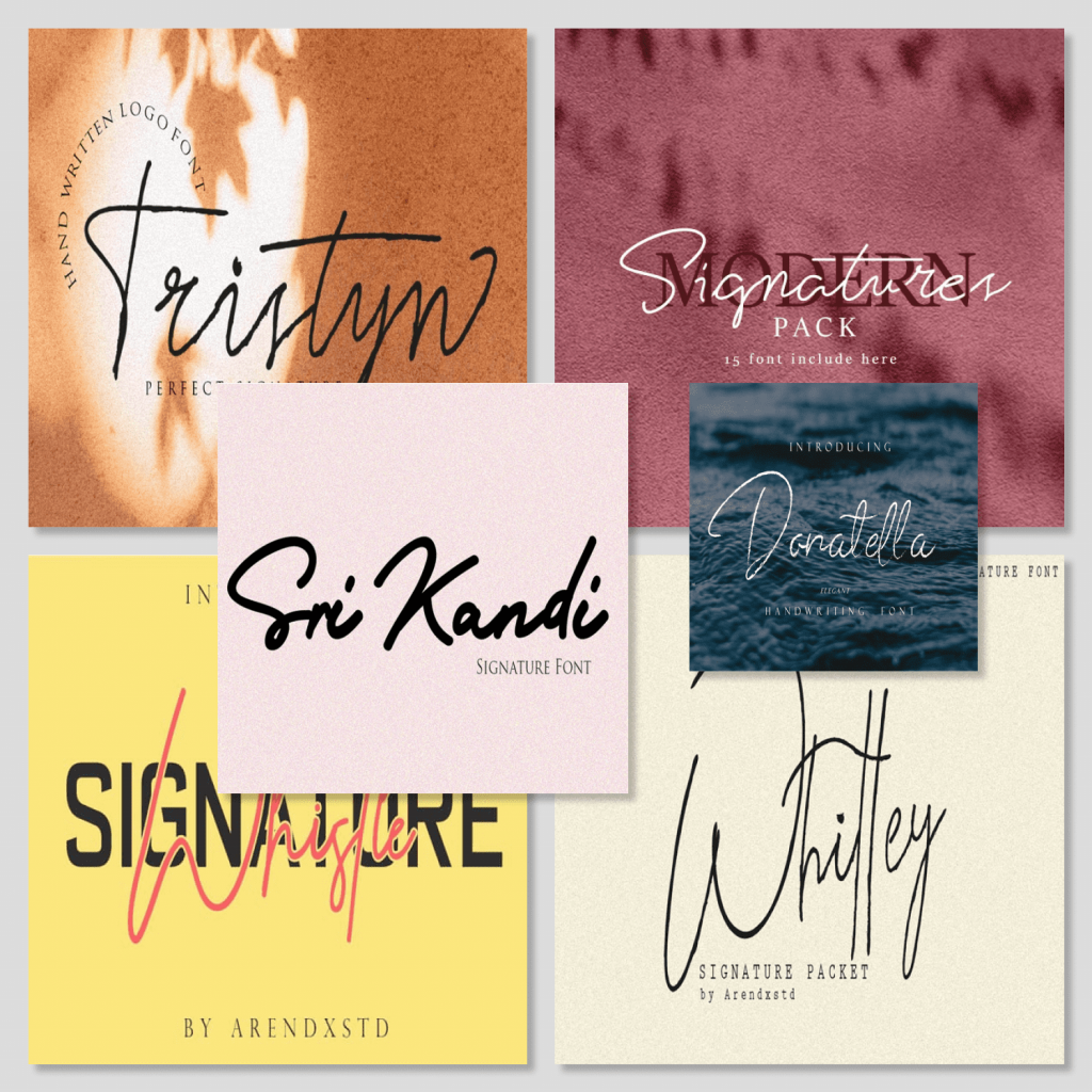 Modern Signature Fonts Bundle - 15 Items - $10 – MasterBundles