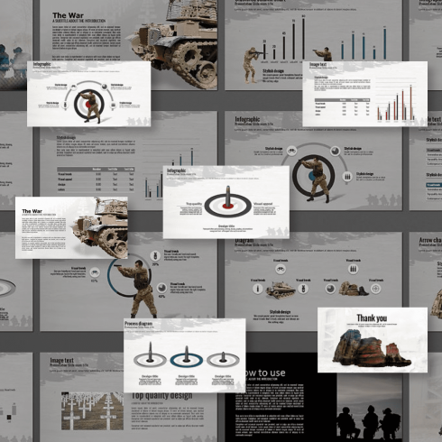 The War Powerpoint Presentation Template – MasterBundles