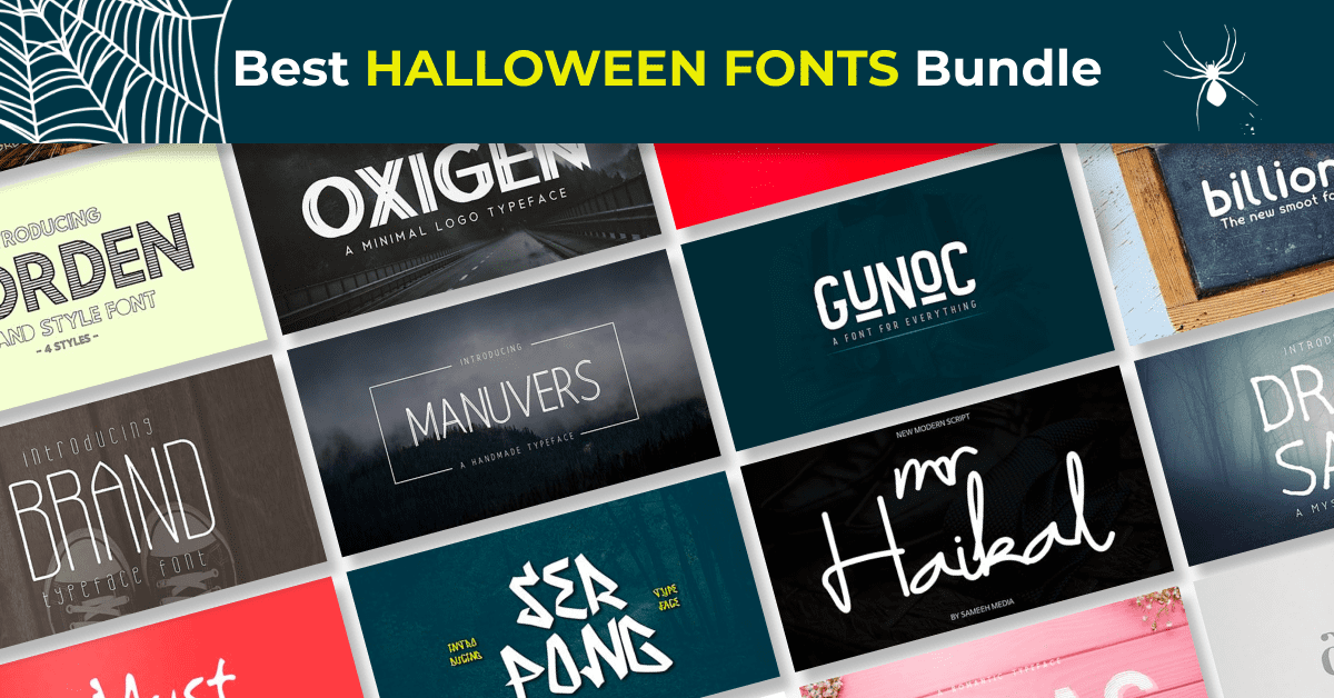 Best Halloween FONTS Bundle - $29. 2021 SALE! Halloween Embroidery ...
