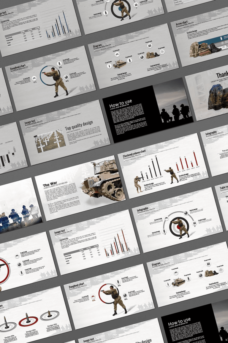 The War Powerpoint Presentation Template – MasterBundles