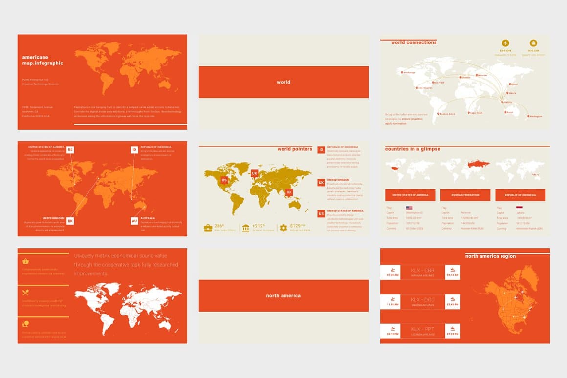 Americane: Region Map Powerpoint – MasterBundles