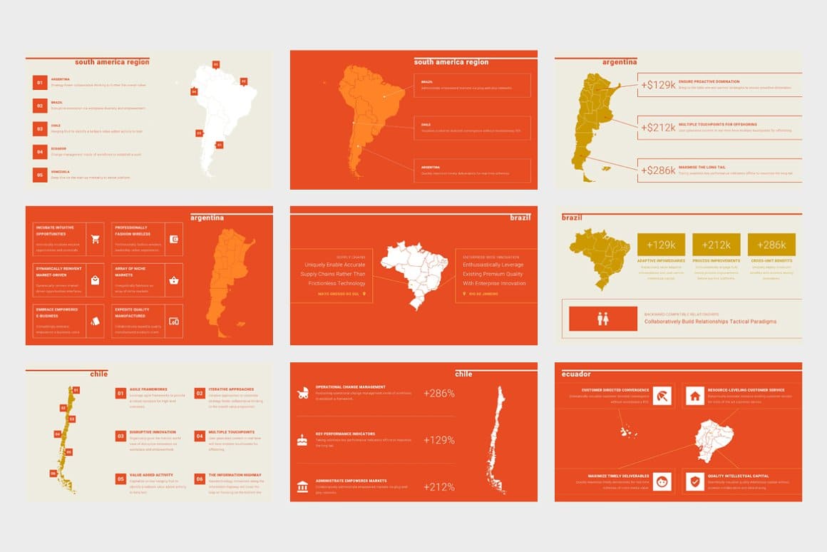 Americane: Region Map Powerpoint – MasterBundles