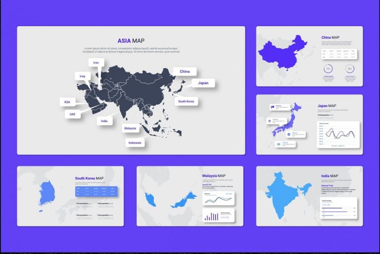 Asia Maps PPTX Presentation Template – MasterBundles